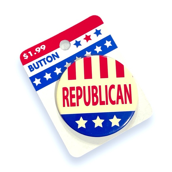 Other | Republican Campaign Button Pin Red White And Blue | Poshmark